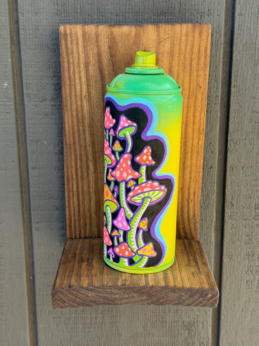 'Mushroom Mind' - Hand Painted Spray Can – Mr Melty